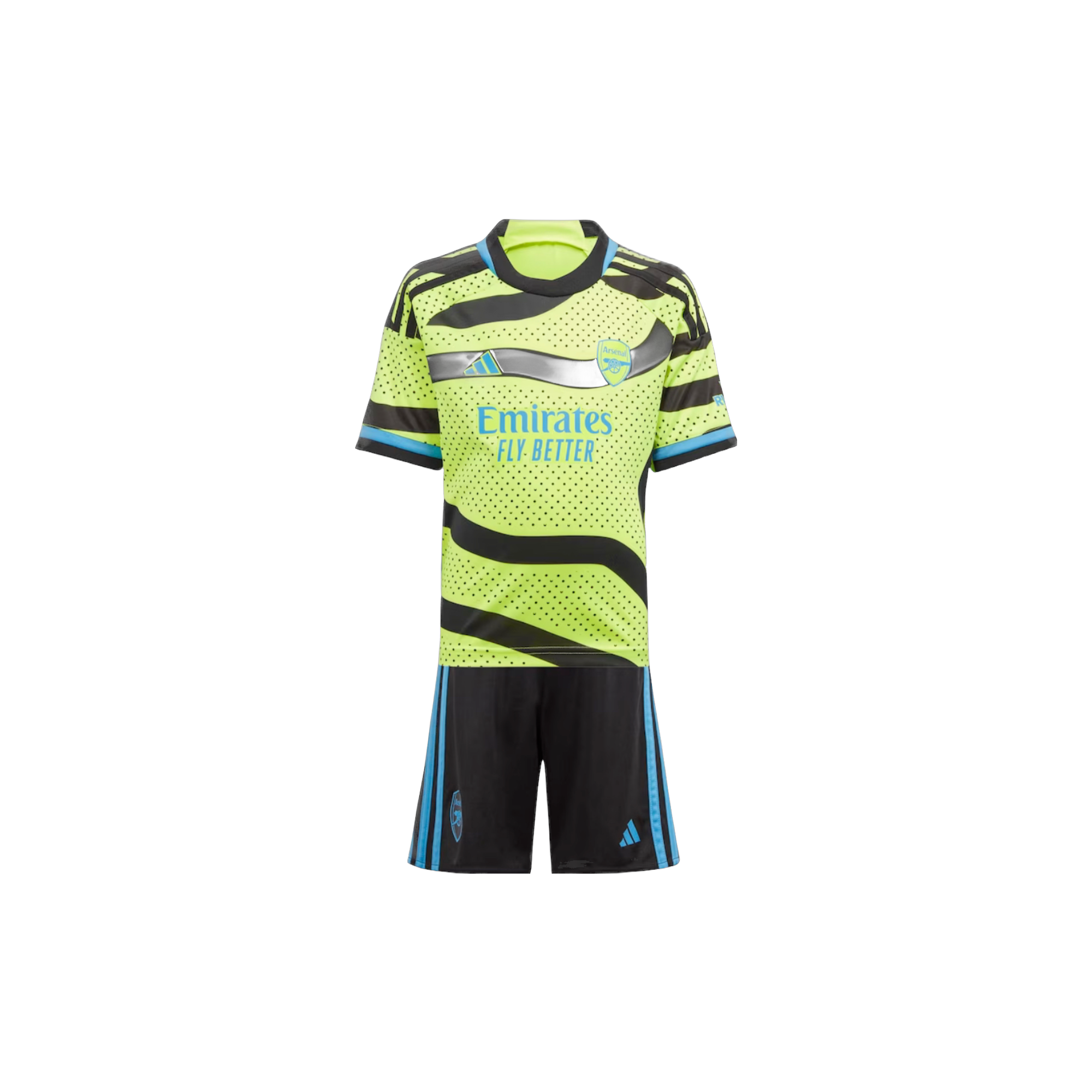 Arsenal Away Kids Kit 2023-24 - SOCCALORD