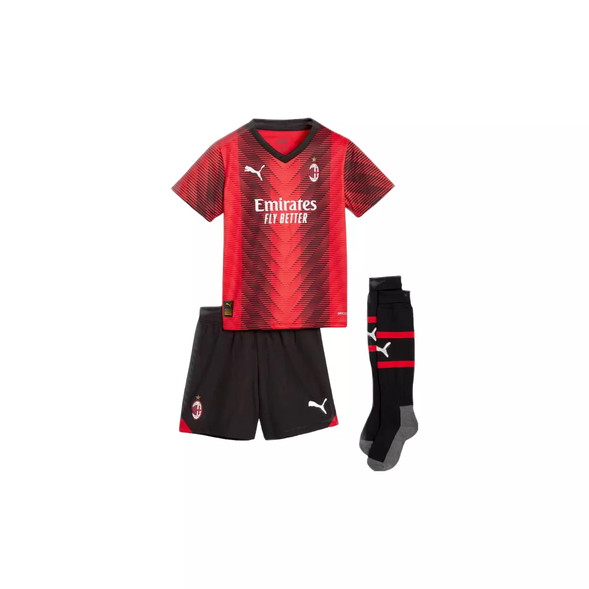 AC Milan Kids 2023-24 Home Kit - SOCCALORD