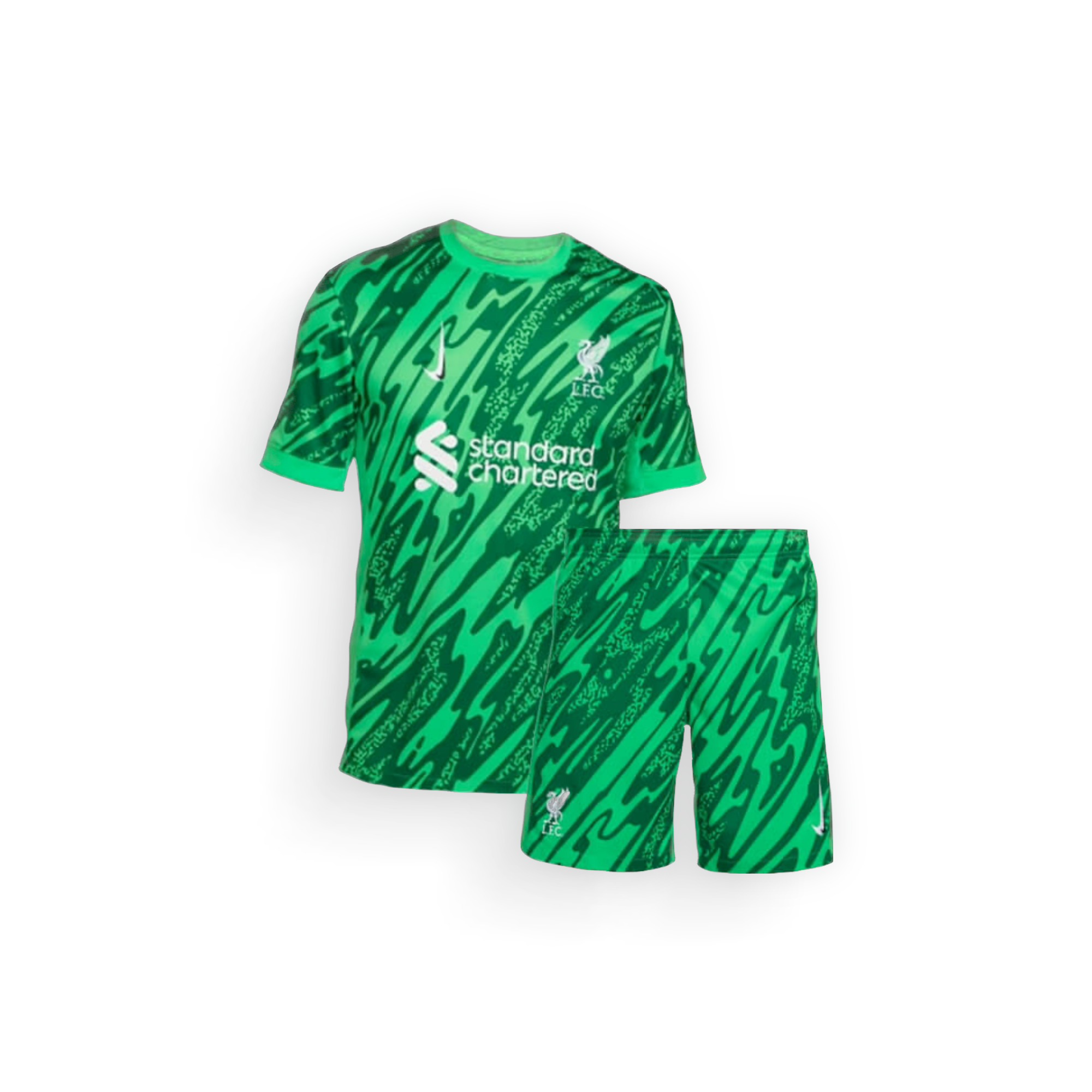 Liverpool Fc 2024-25 Kids Goalkeeper Kit - Green - SOCCALORD