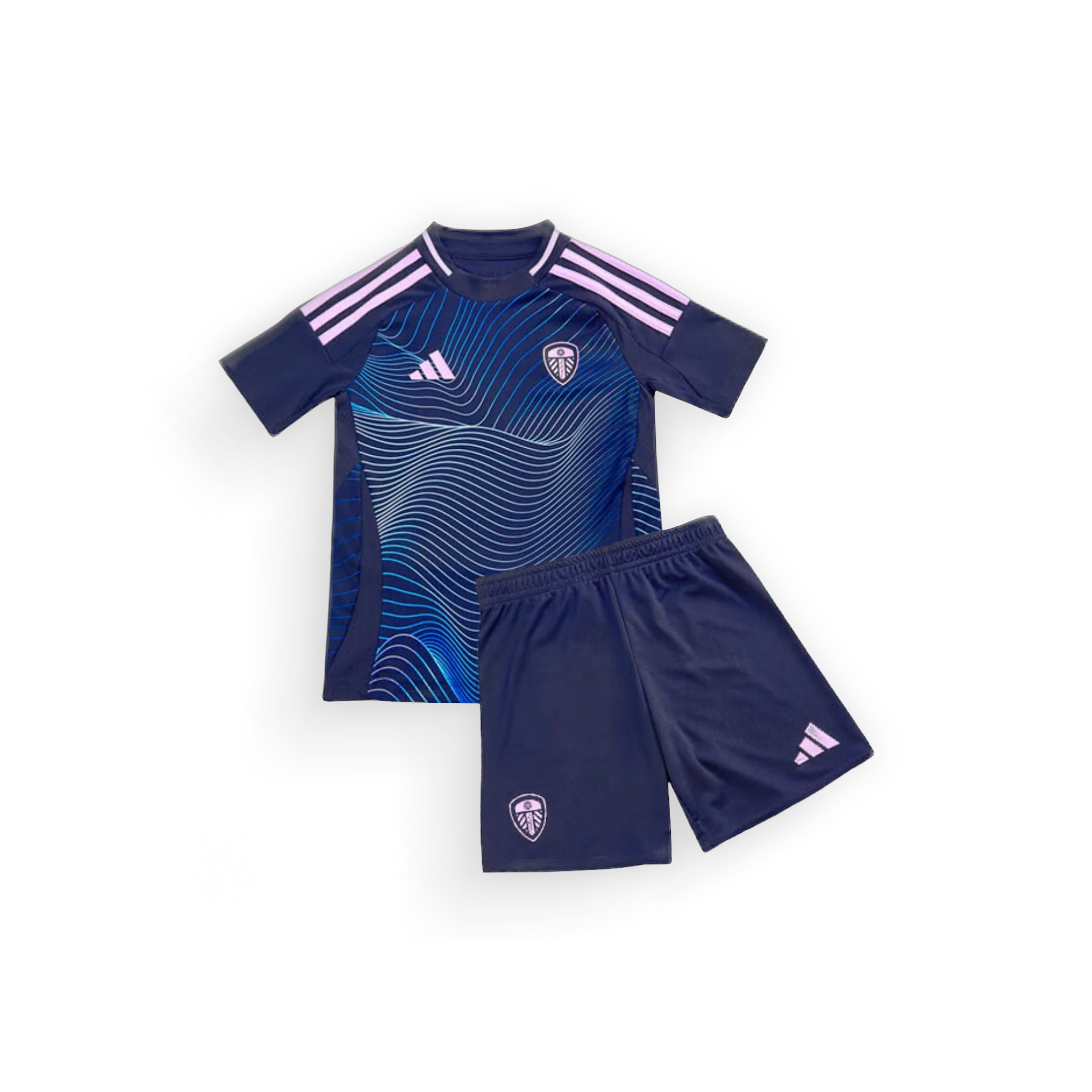 Leeds United Third Kids Football Kit 2024-25 - SOCCALORD